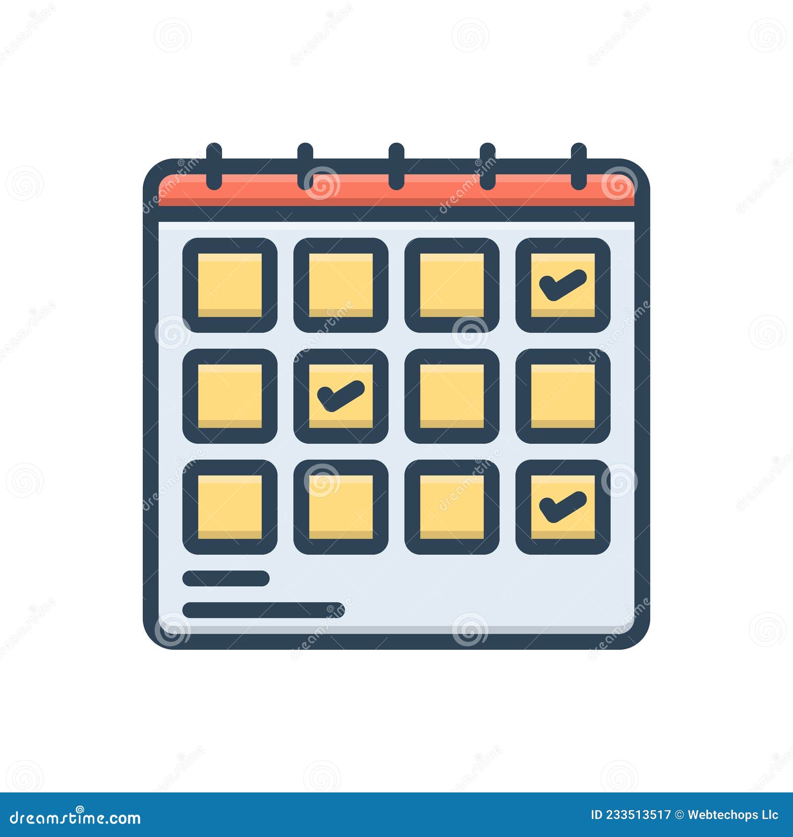 Color Illustration Icon for Schedule Planning, Planification and ...