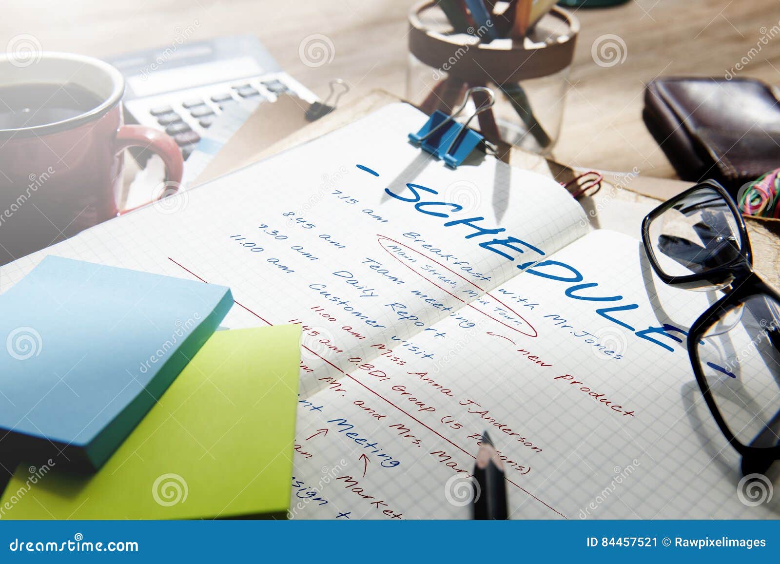 Schedule Planning Time Activity Concept Stock Image - Image of hour ...