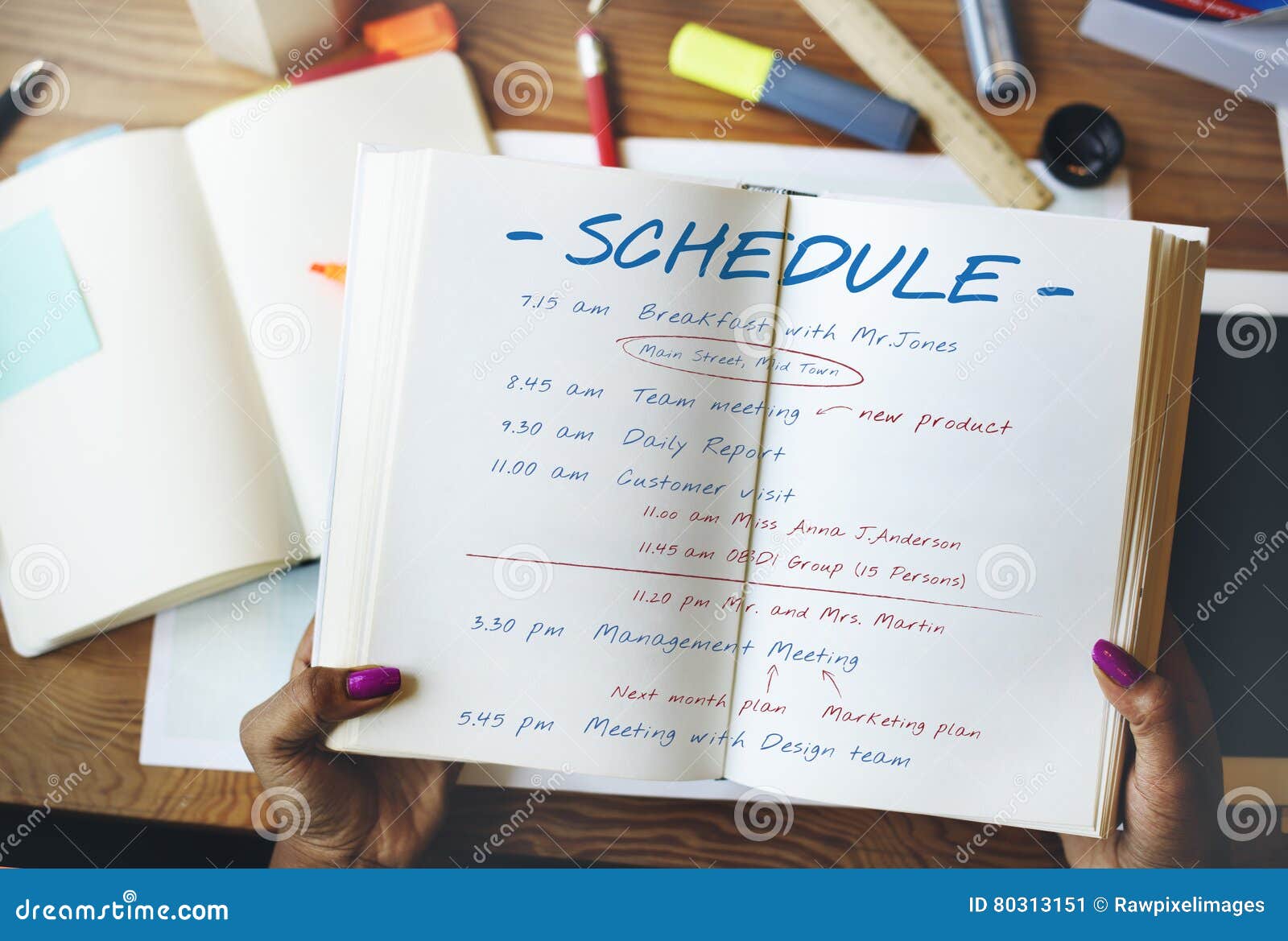 Schedule Planning Time Activity Concept Stock Image - Image of ...
