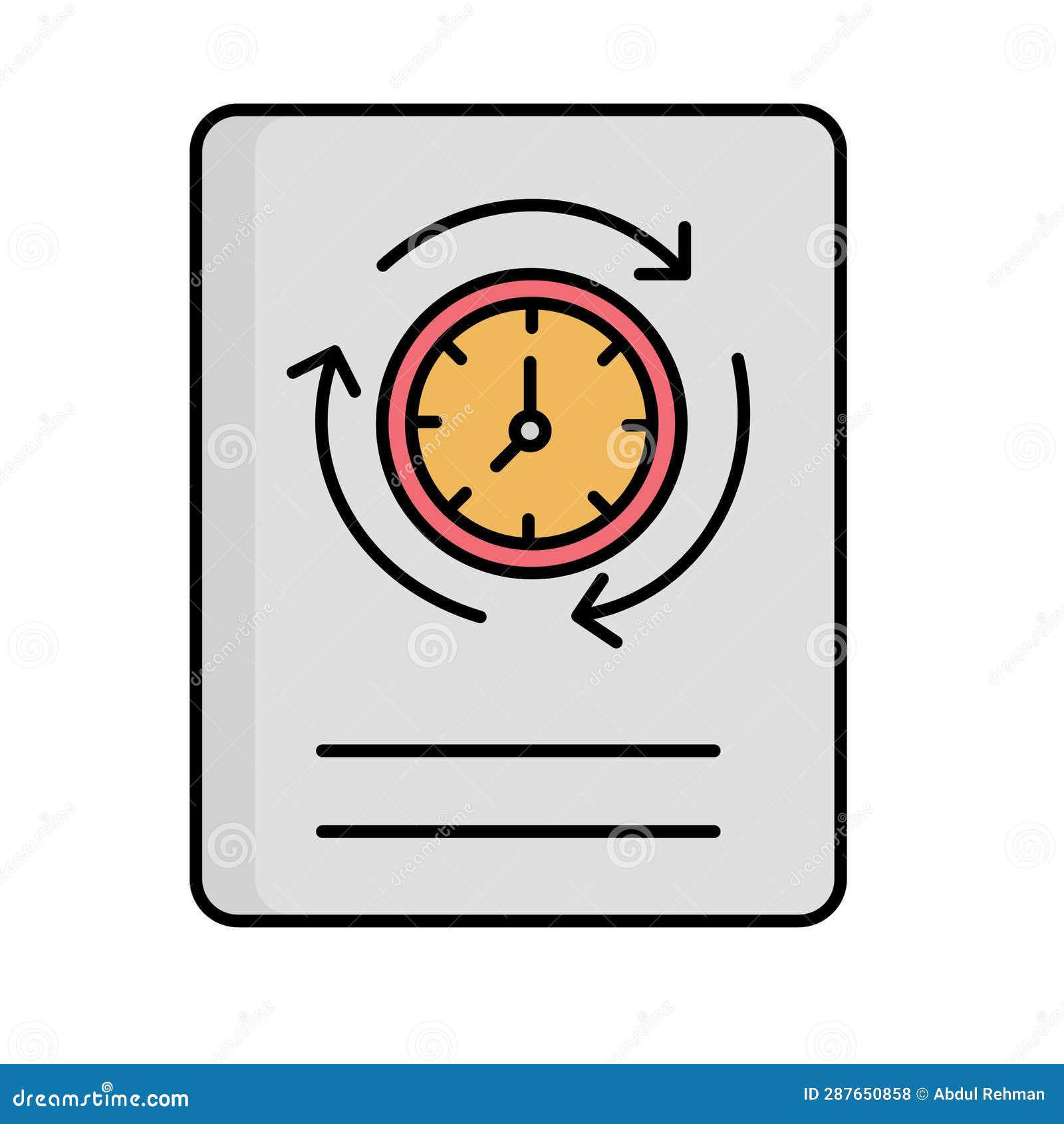 Schedule Sheet Vector Icon Which Can Easily Modify or Edit . Stock ...