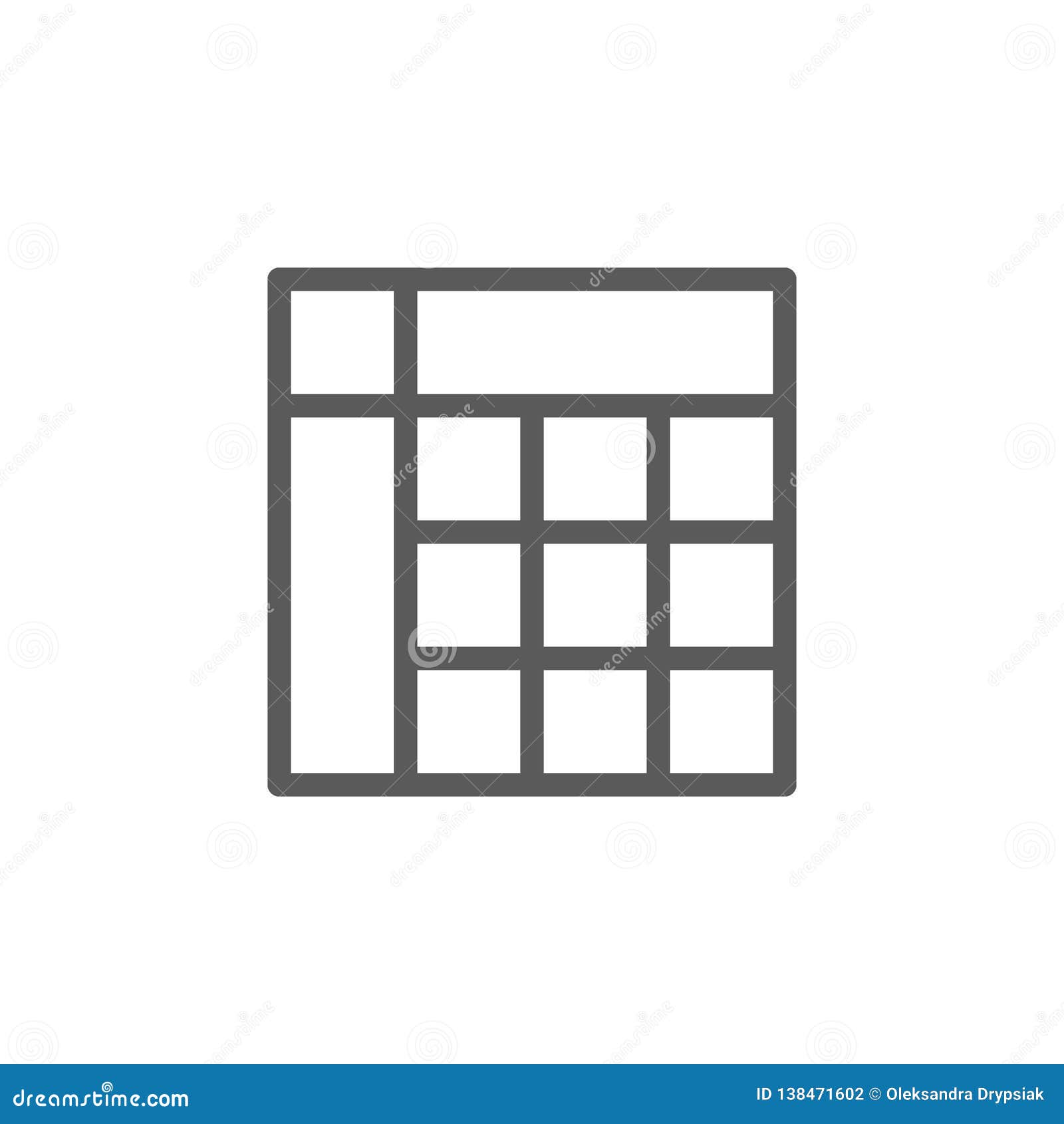 Schedule table line icon. stock vector. Illustration of element - 138471602