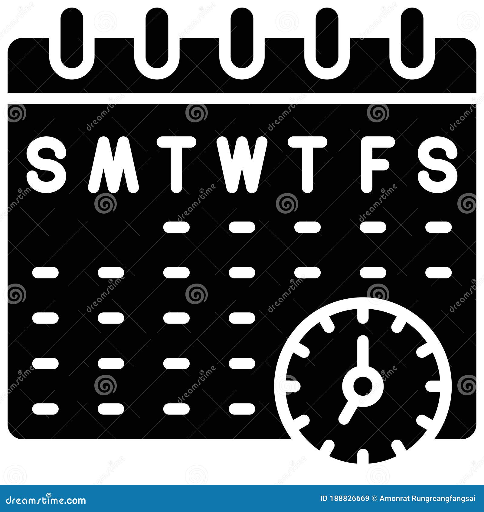 Schedule, Telecommuting or Remote Work Icon, Vector Illustration Stock ...