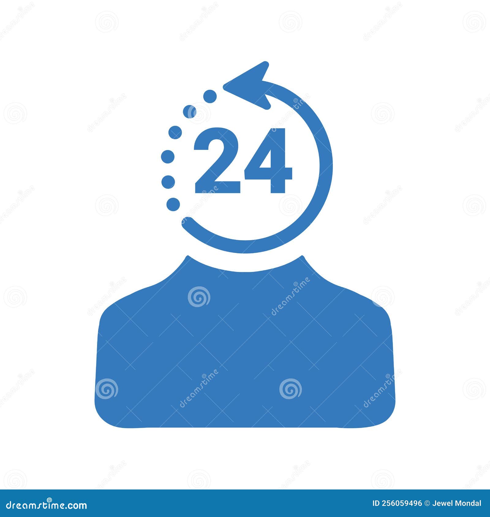 Schedule, Time, Working Hours Icon. Blue Vector Sketch Stock ...