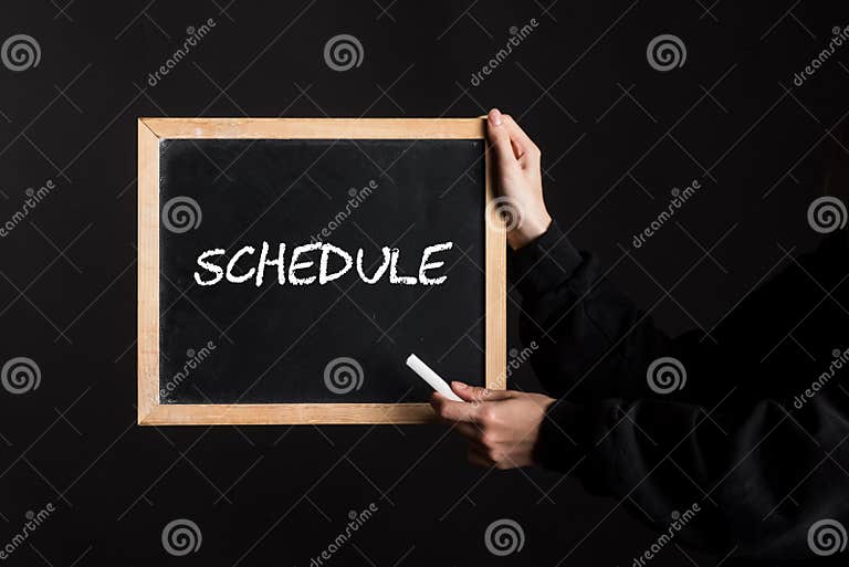 Schedule or Timetable for Planning School Hours Stock Image - Image of ...