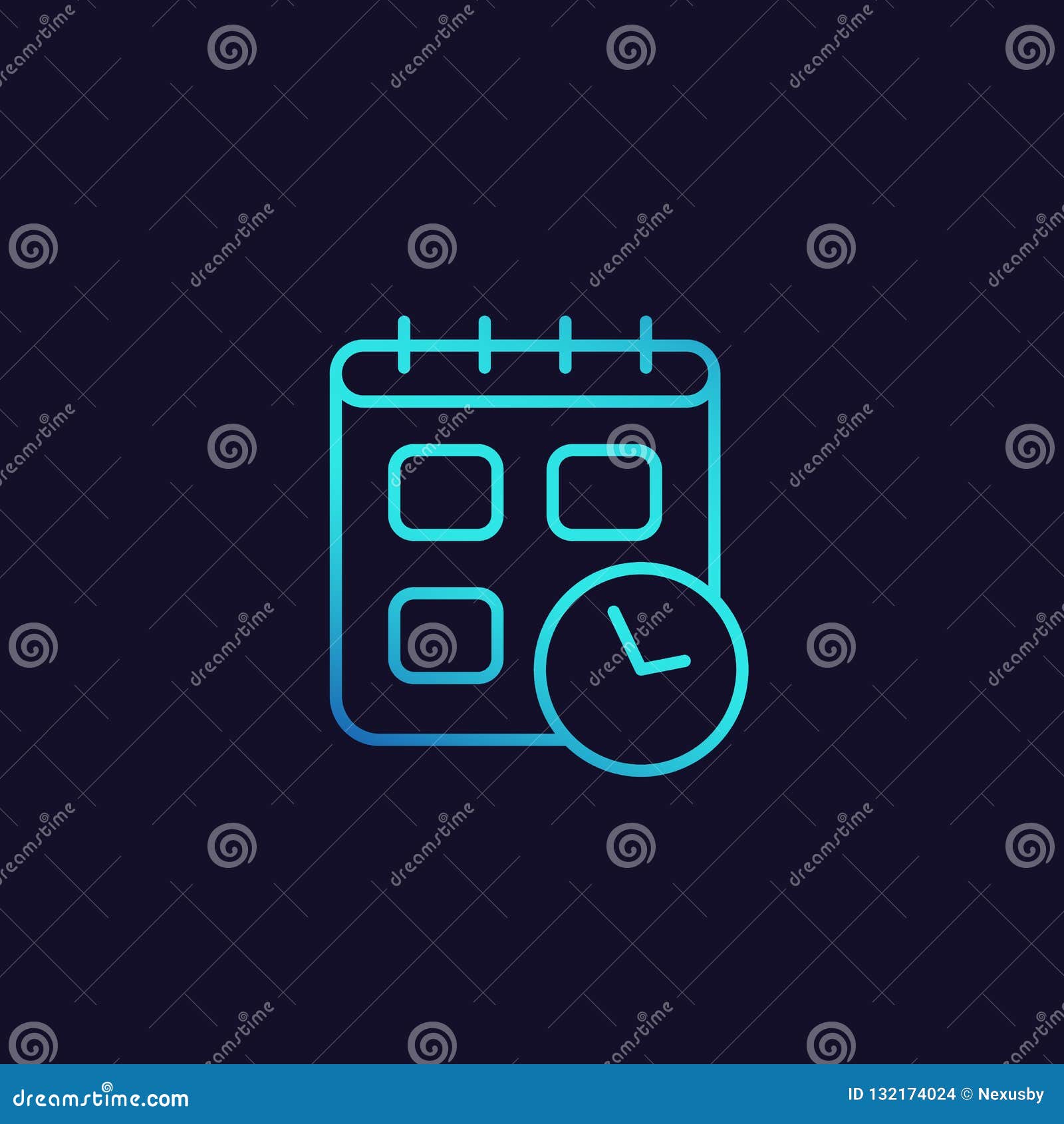 Schedule Vector Linear Icon Stock Vector - Illustration of management ...