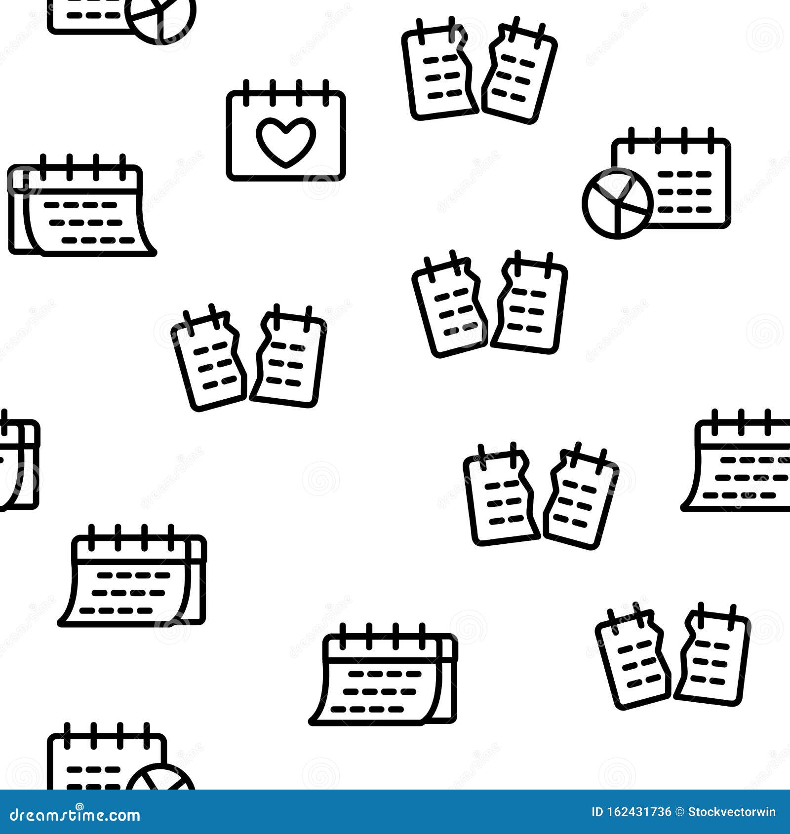 Schedule Vector Seamless Pattern Stock Vector - Illustration of ...