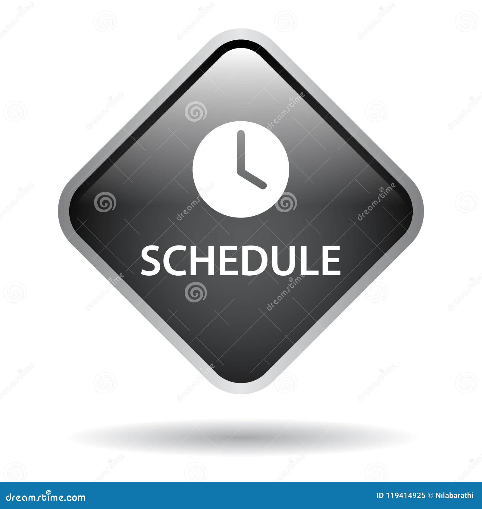 Schedule web button stock illustration. Illustration of back - 119414925