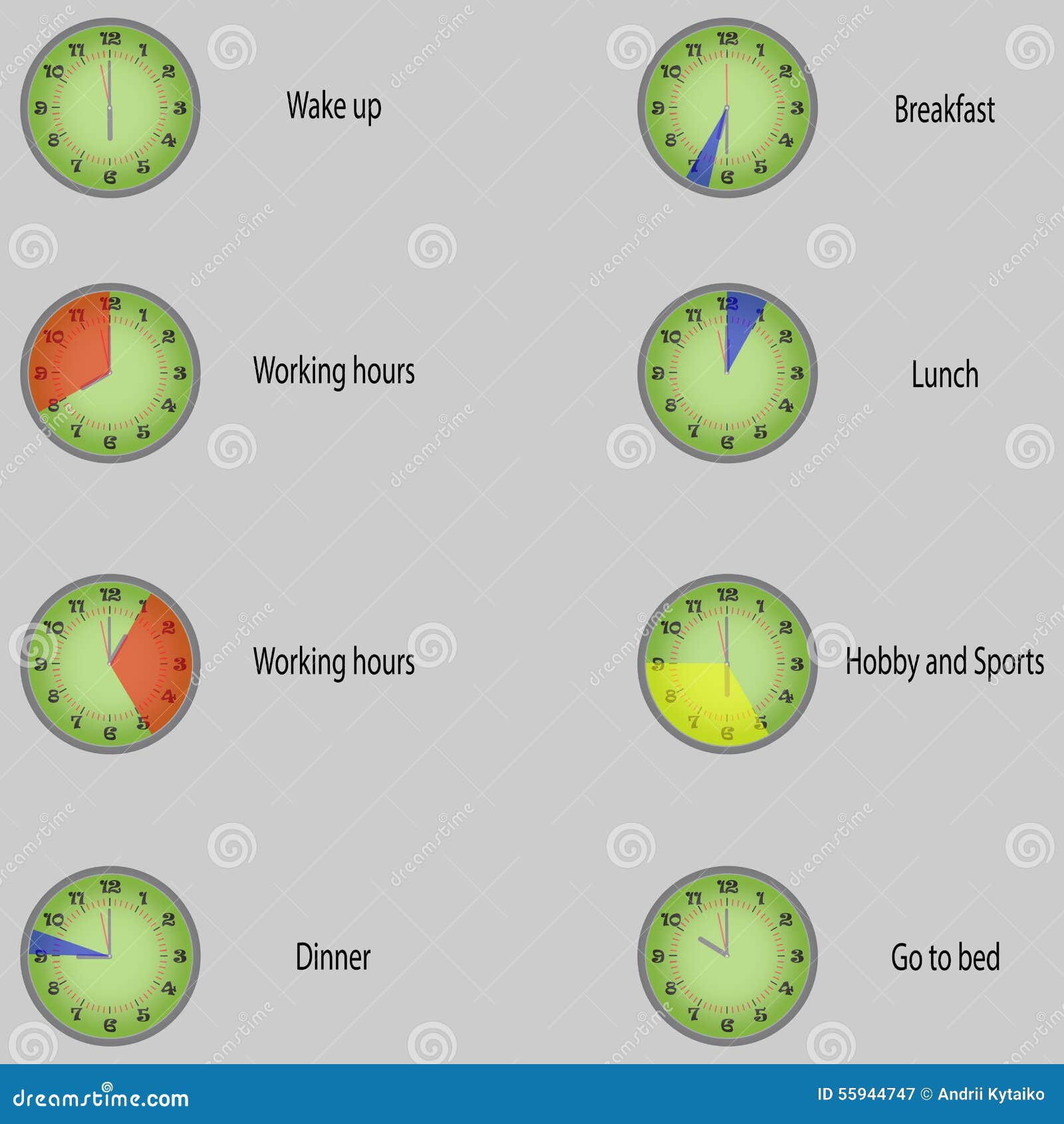 Schedule weekday stock illustration. Illustration of organizer - 55944747