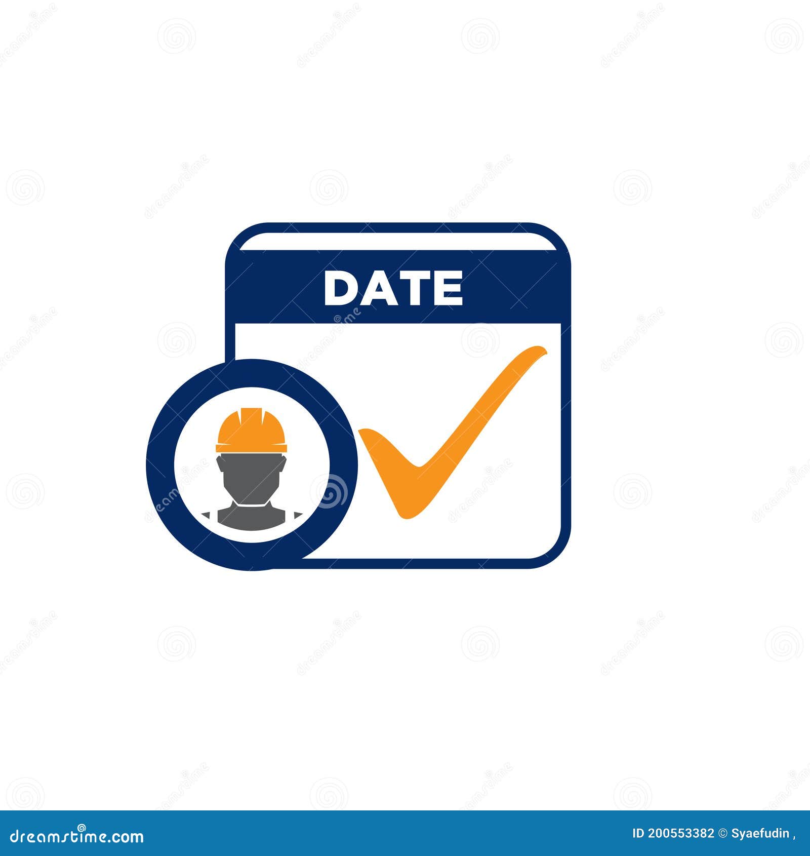 Schedule Worker Logo Designs for Construction Service Stock Vector ...