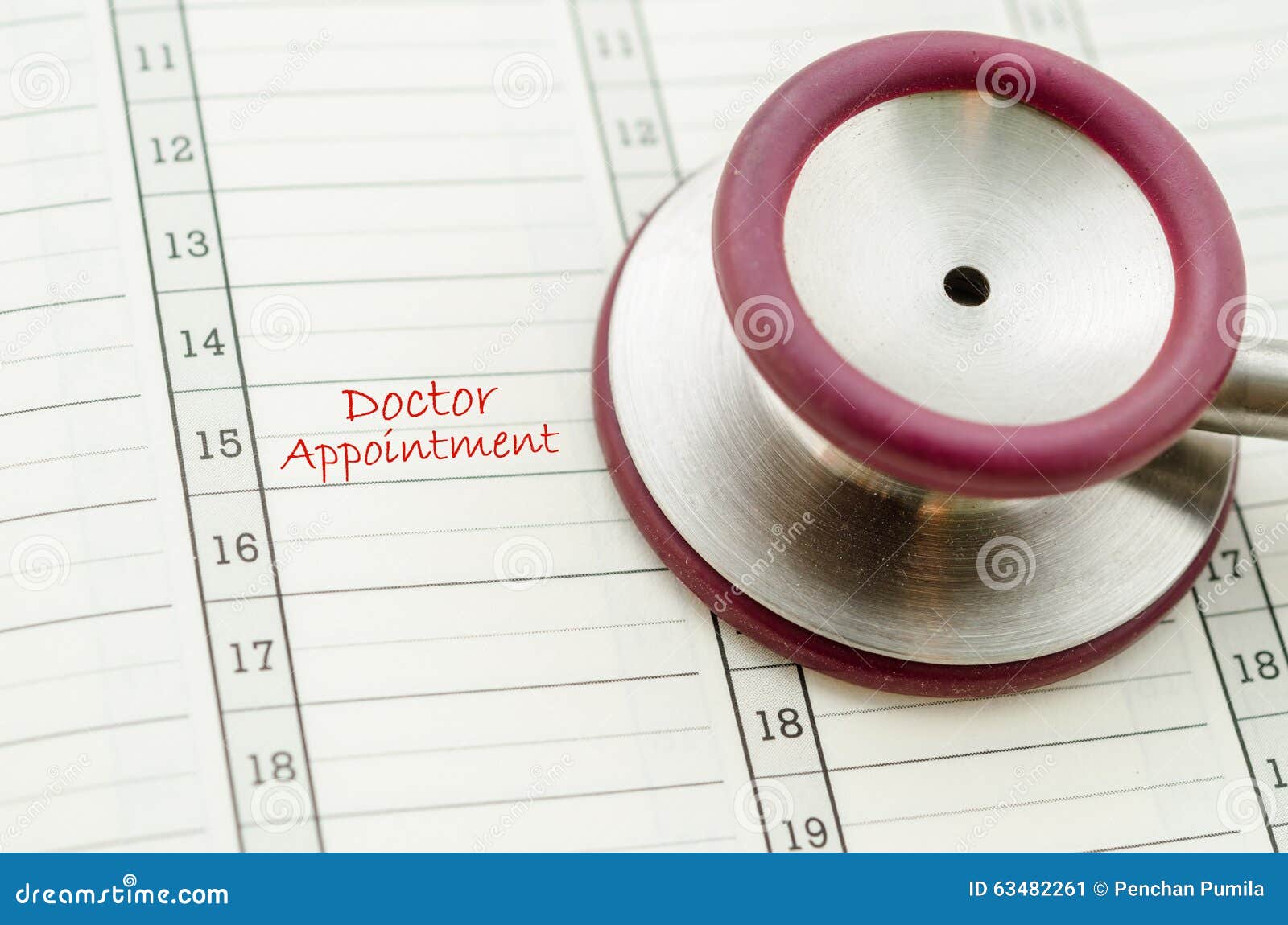 A Scheduled Doctors Appointment Stock Image - Image of remind ...