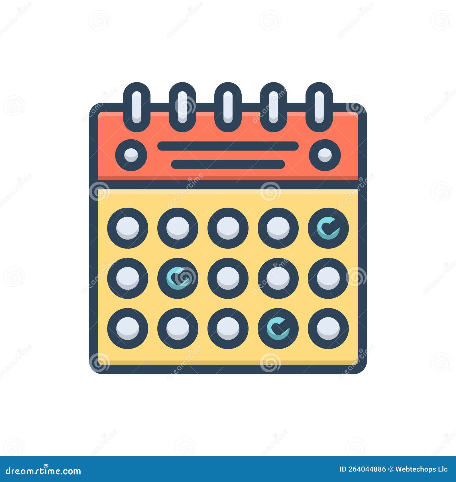 Color Illustration Icon for Scheduled, Arrange and Organize Stock ...