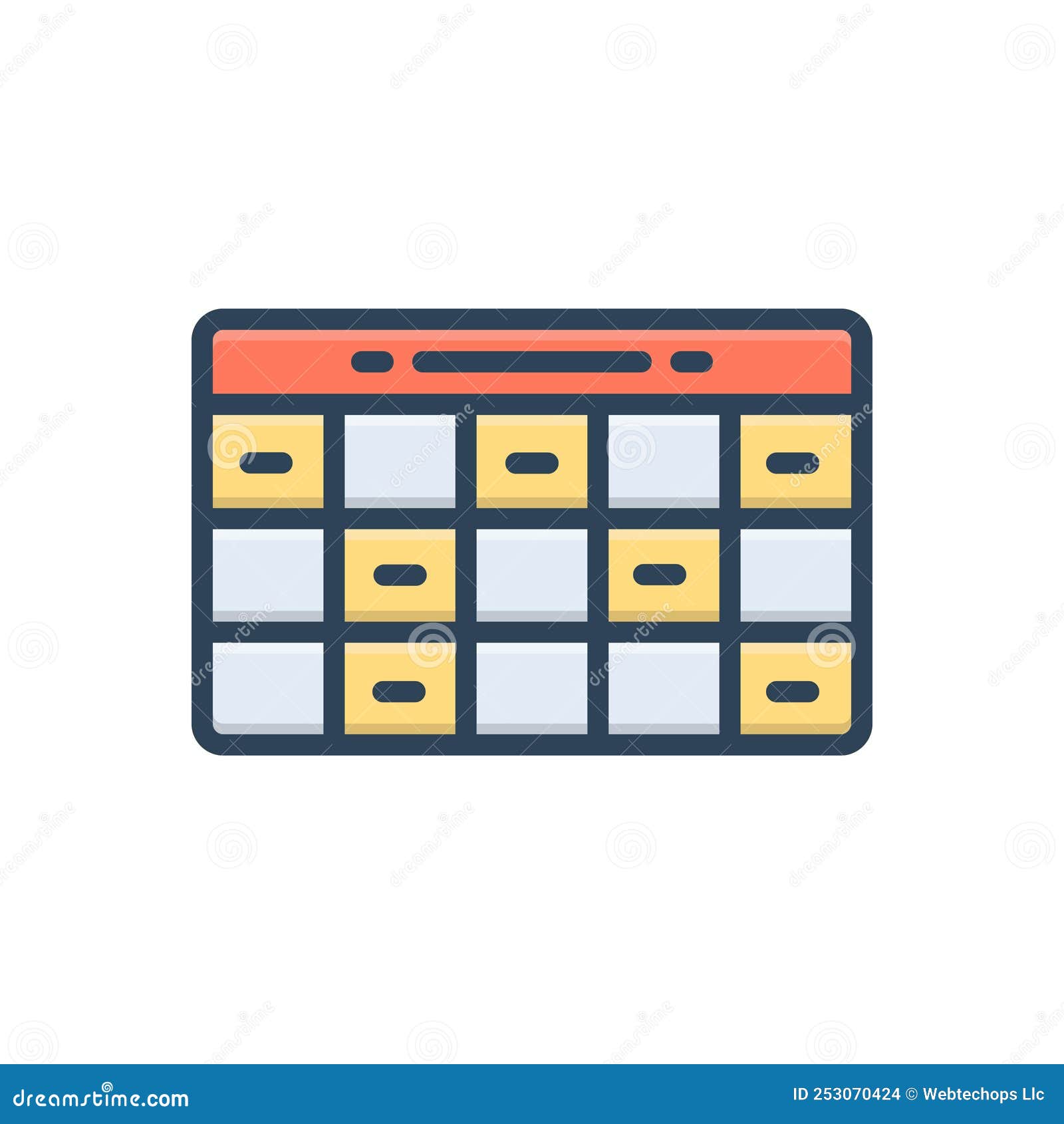 Color Illustration Icon for Schedules, Plan and Program Stock Vector ...