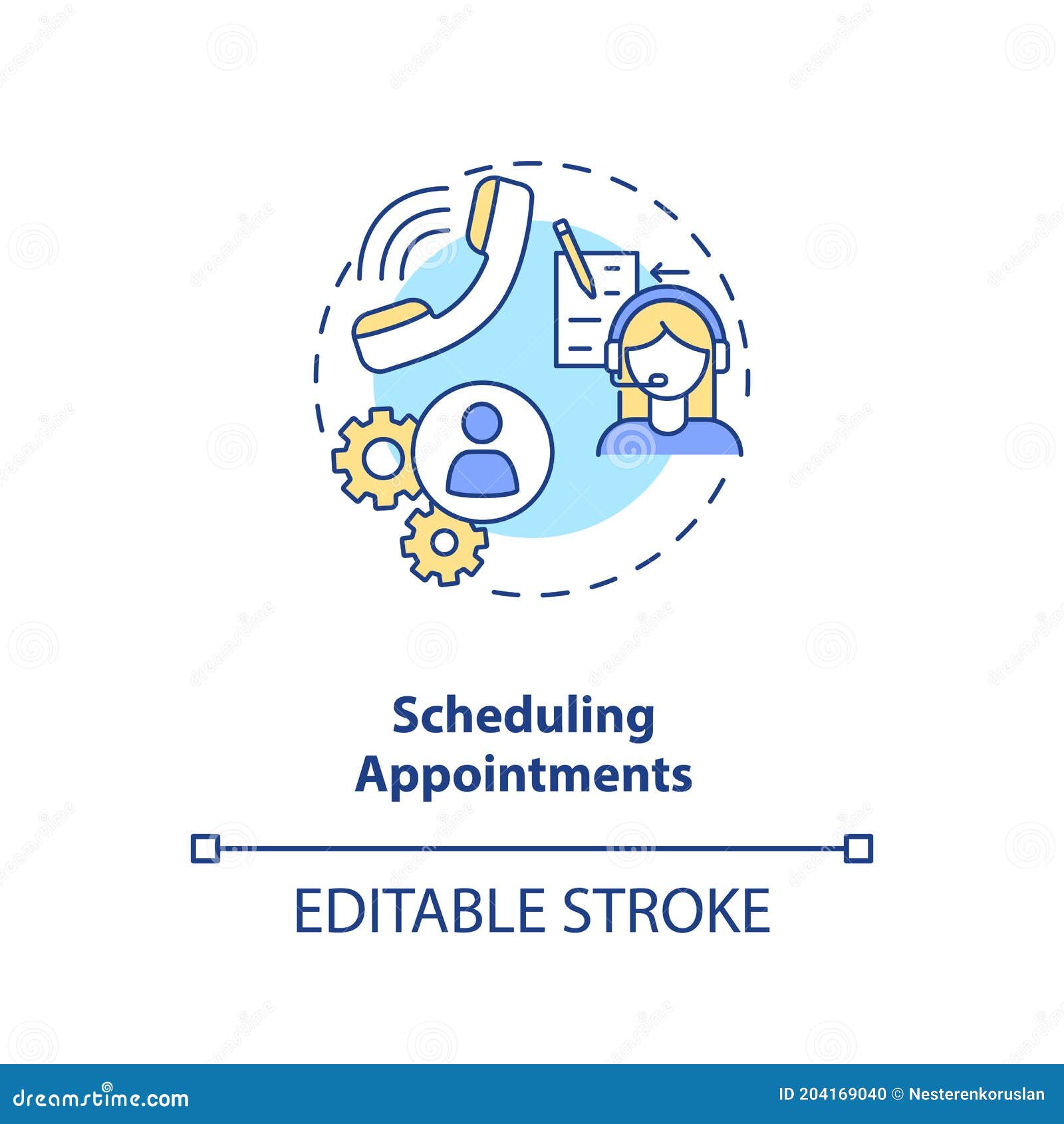 Scheduling Appointments Concept Icon Stock Vector - Illustration of ...