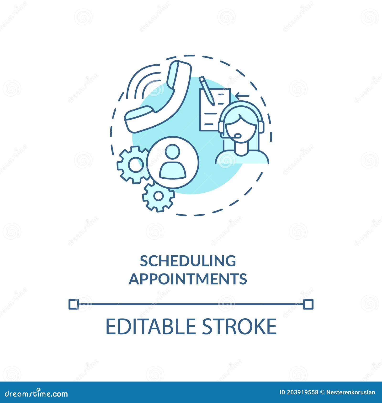 Appointments Line Icons Collection. Schedule, Booking, Reminders ...