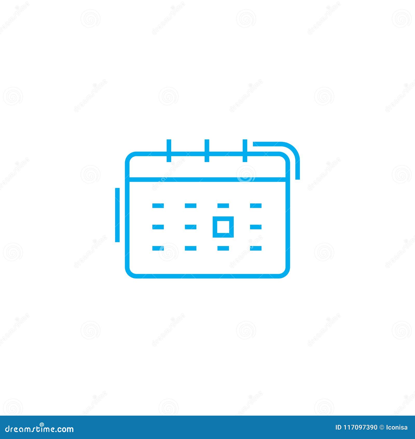 Scheduling Events Linear Icon Concept. Scheduling Events Line Vector ...