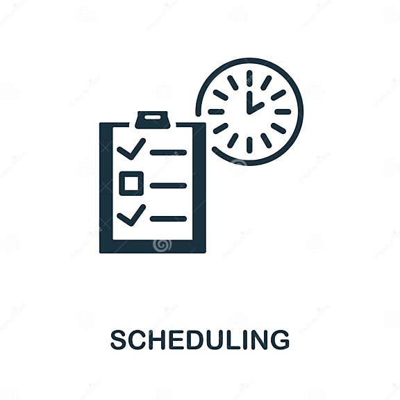 Scheduling Icon. Monochrome Simple Scheduling Icon for Templates, Web ...