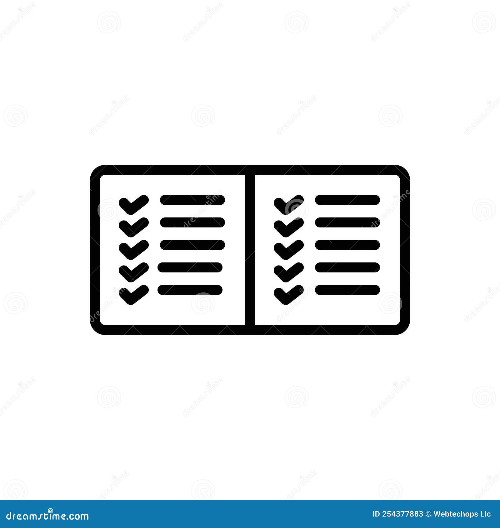 Black Line Icon For Scheduling Timetable And Scheme Stock Illustration Illustration Of