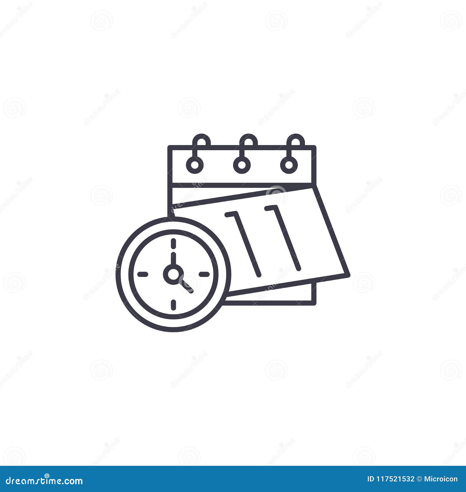 Scheduling Plan Linear Icon Concept. Scheduling Plan Line Vector Sign ...