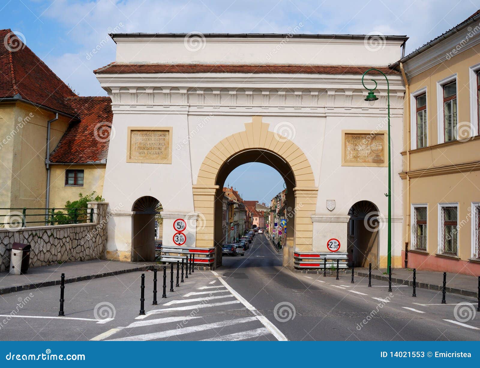 Schei Gate in Brasov stock image. Image of gate, blue - 14021553