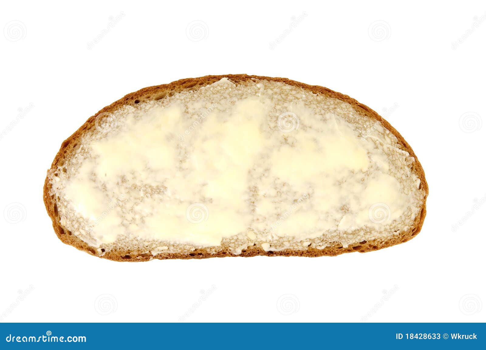 Scheibe brot und Butter stockbild. Bild von wohlriechend - 18428633