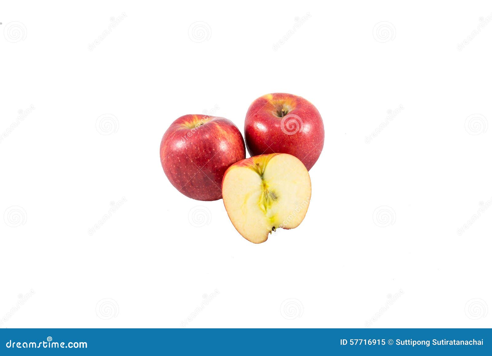 Scheibe Des Roten Apfels Auf Weißem Hintergrund Stockbild - Bild von ...