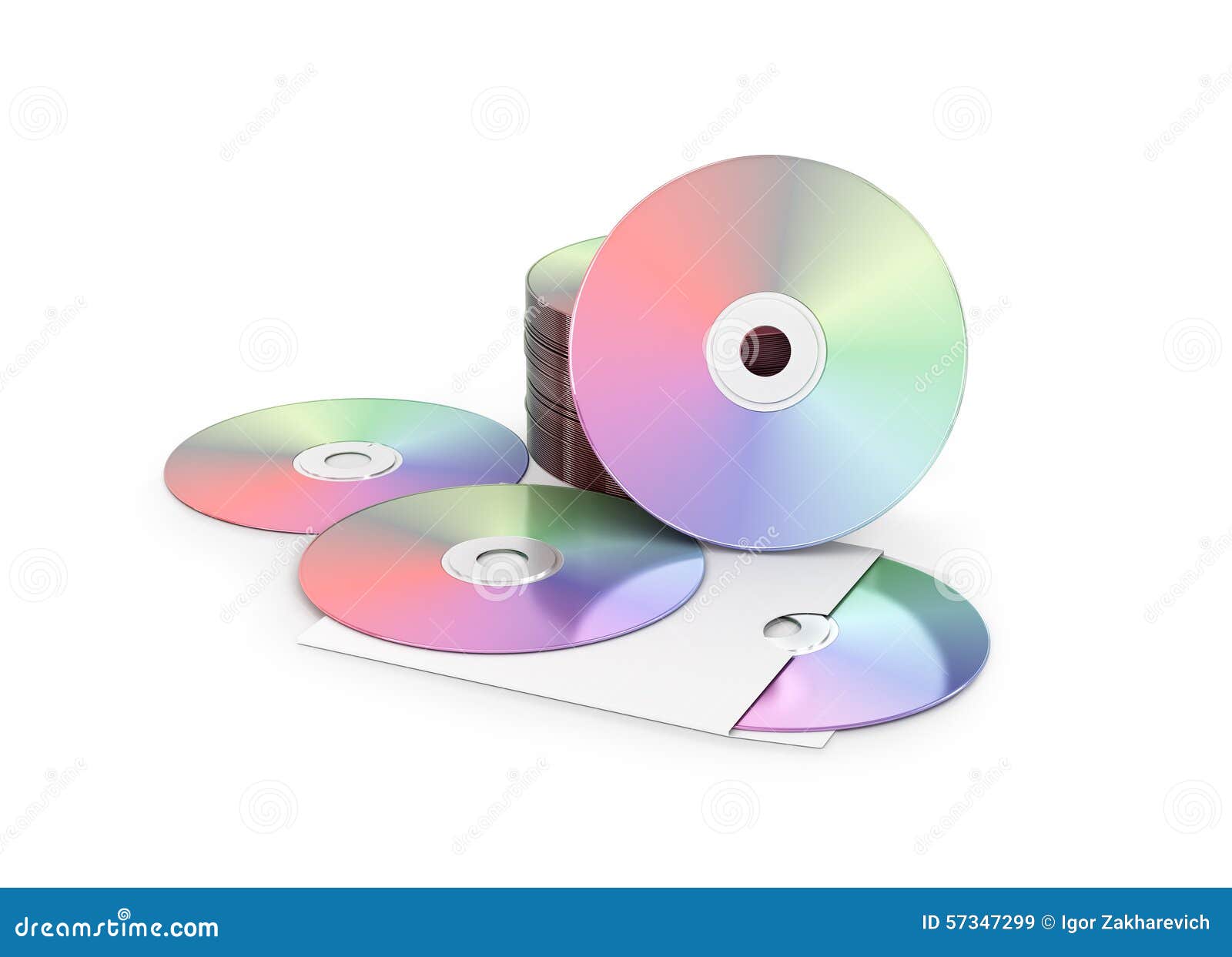 Scheiben Der CD/DVD Auf Weiß Stock Abbildung - Illustration von zimmer ...