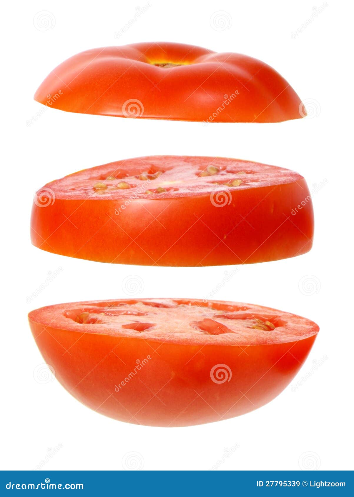 Scheiben der Tomate stockbild. Bild von scheiben, getrennt - 27795339
