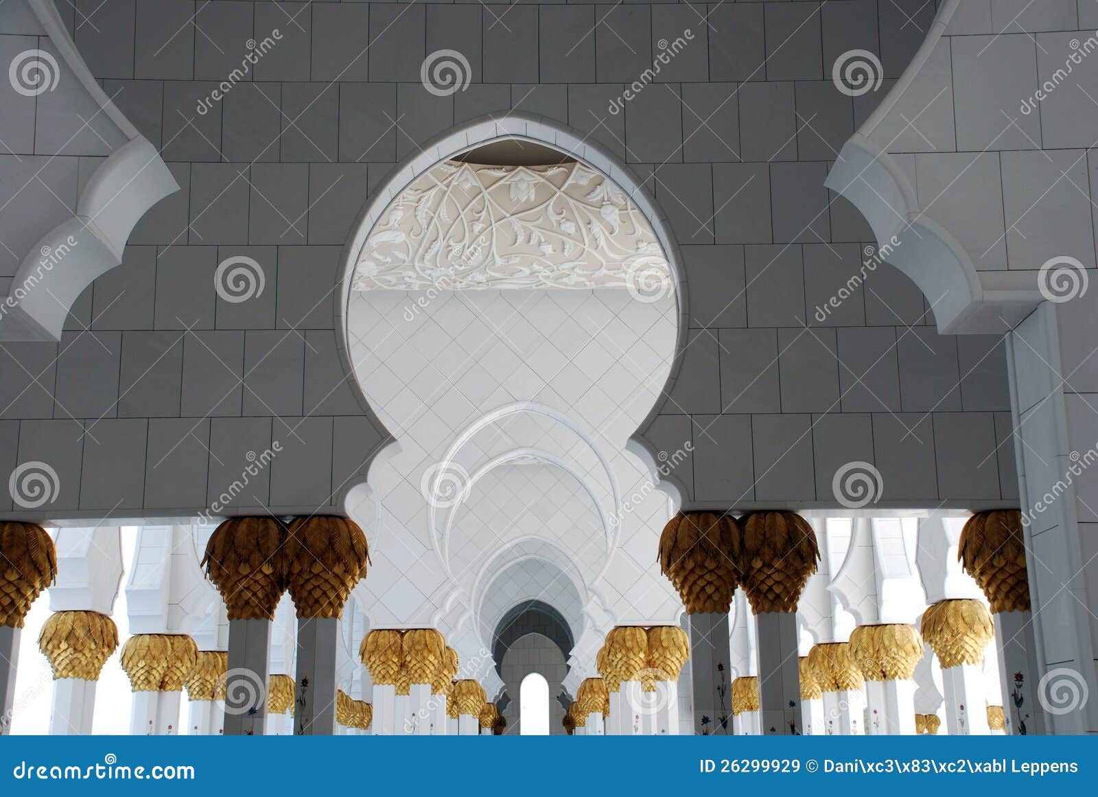 Scheich Zayed Grand Mosque stockbild. Bild von blau, fromm - 26299929