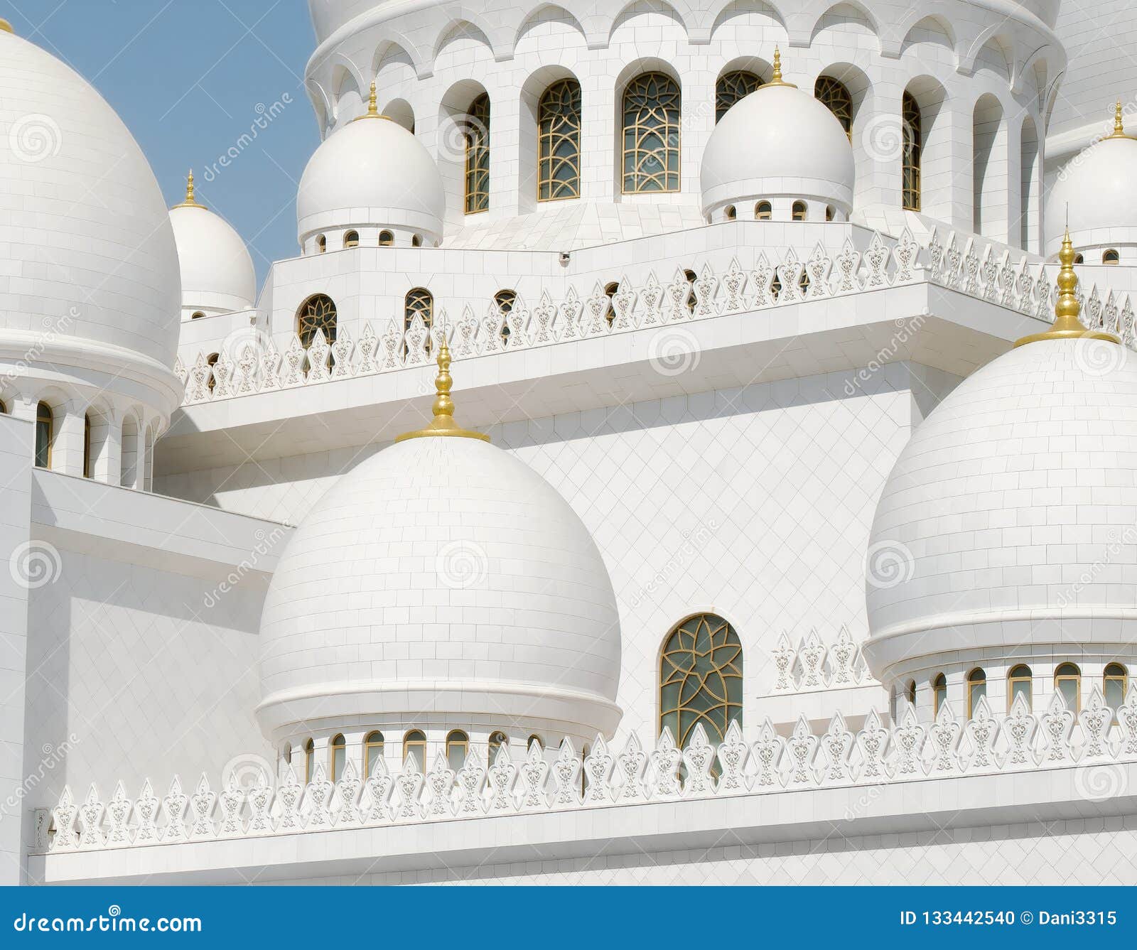 Scheich Zayed Grand Mosque, Abu Dhabi Stockfoto - Bild von haube ...