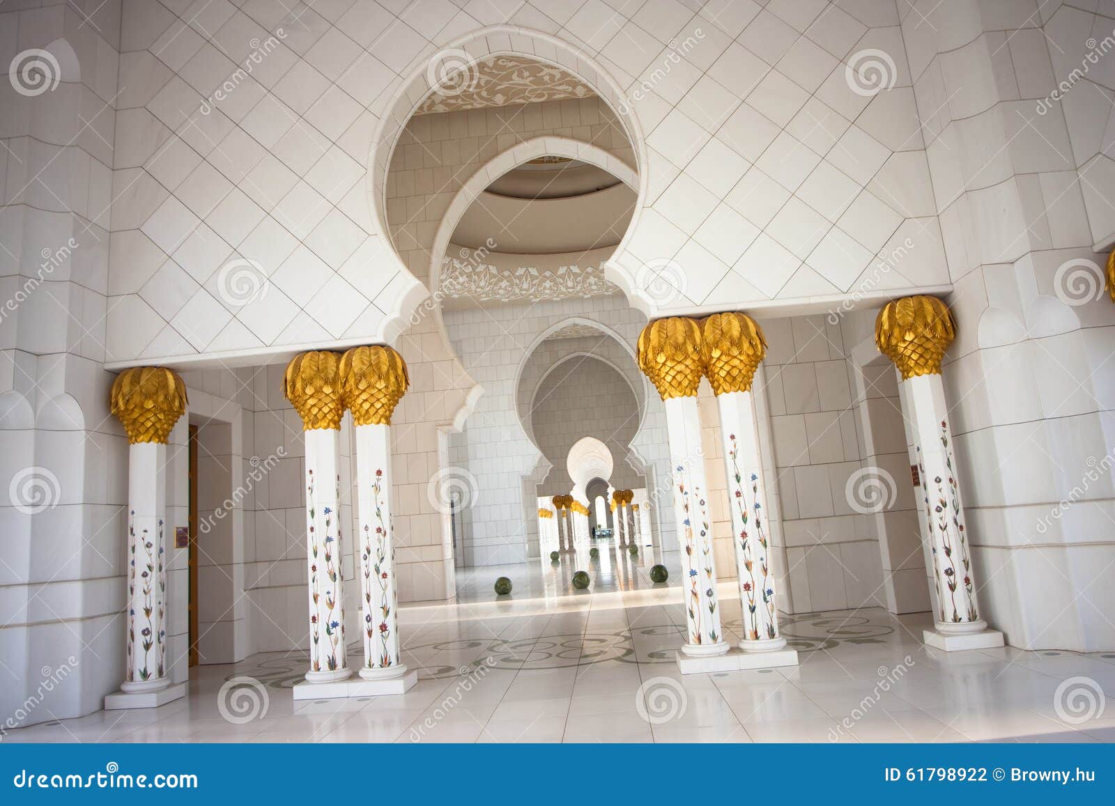 Scheich Zayed Grand Mosque Abu Dhabi Stockfoto - Bild von moslems ...