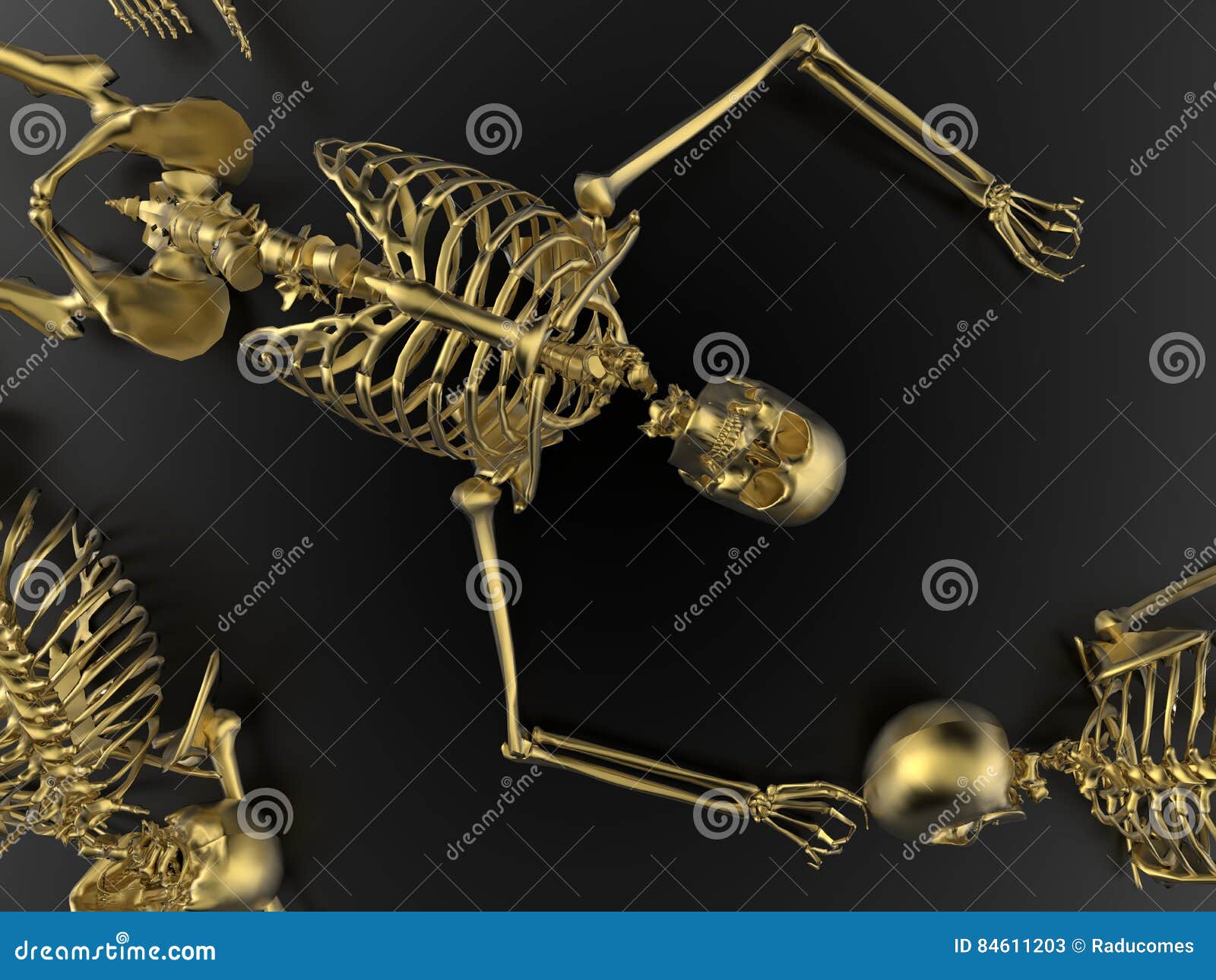 Scheletri Che Mettono Sulla Terra Illustrazione di Stock ...