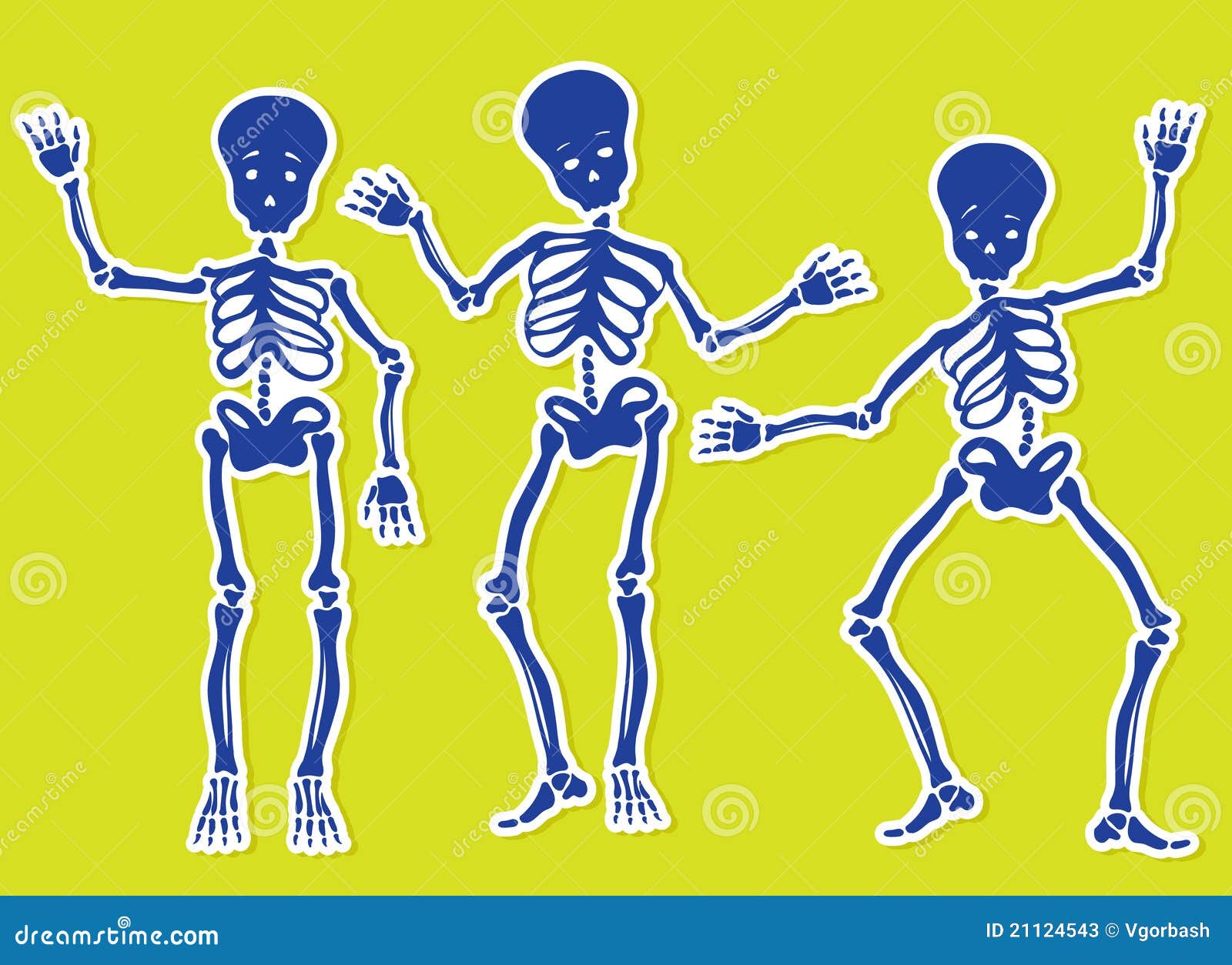 Scheletri di Dancing illustrazione vettoriale. Illustrazione di ossa ...