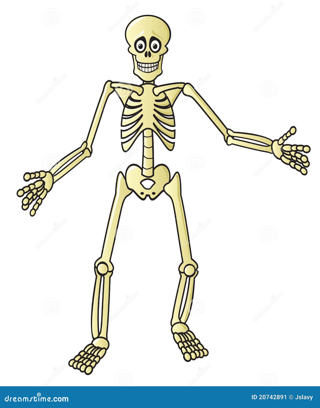 Scheletro del fumetto illustrazione vettoriale. Illustrazione di ...