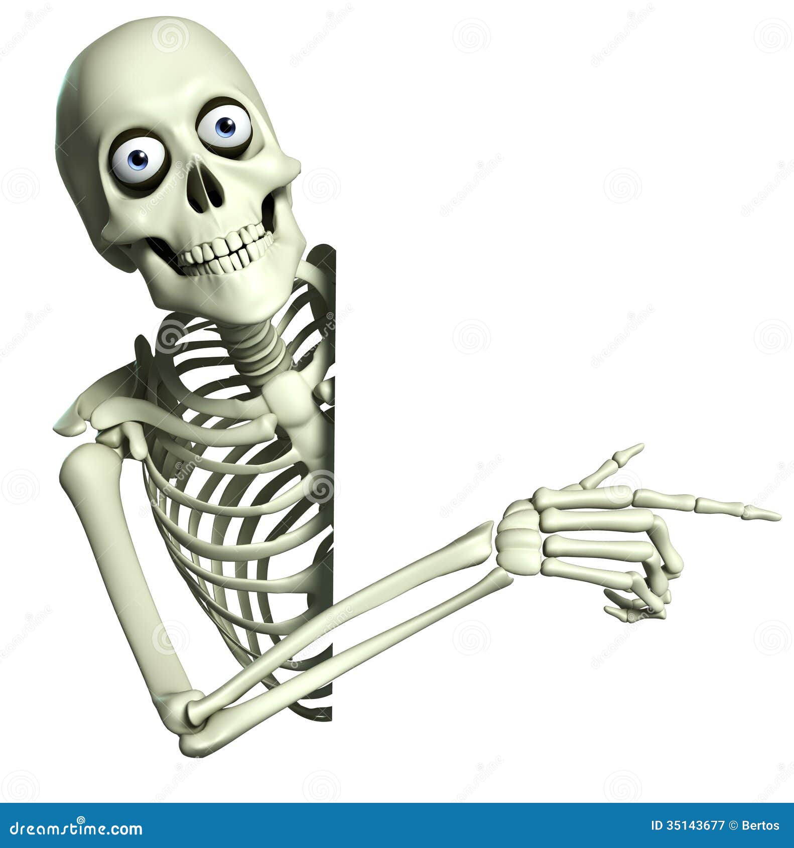 Scheletro del fumetto 3d illustrazione di stock. Illustrazione di vuoto - 35143677