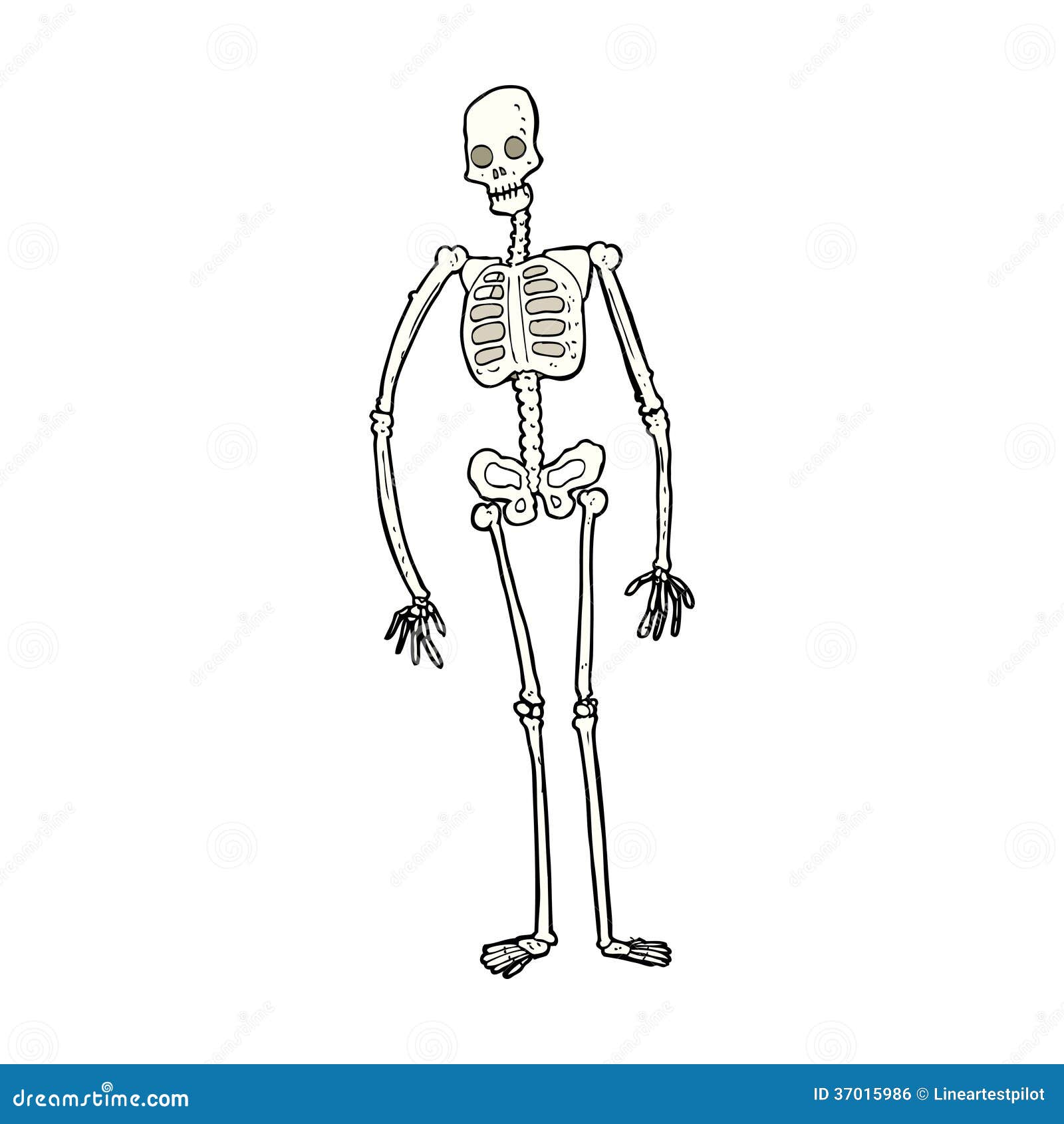 Scheletro Spettrale Del Fumetto Illustrazione Vettoriale ...