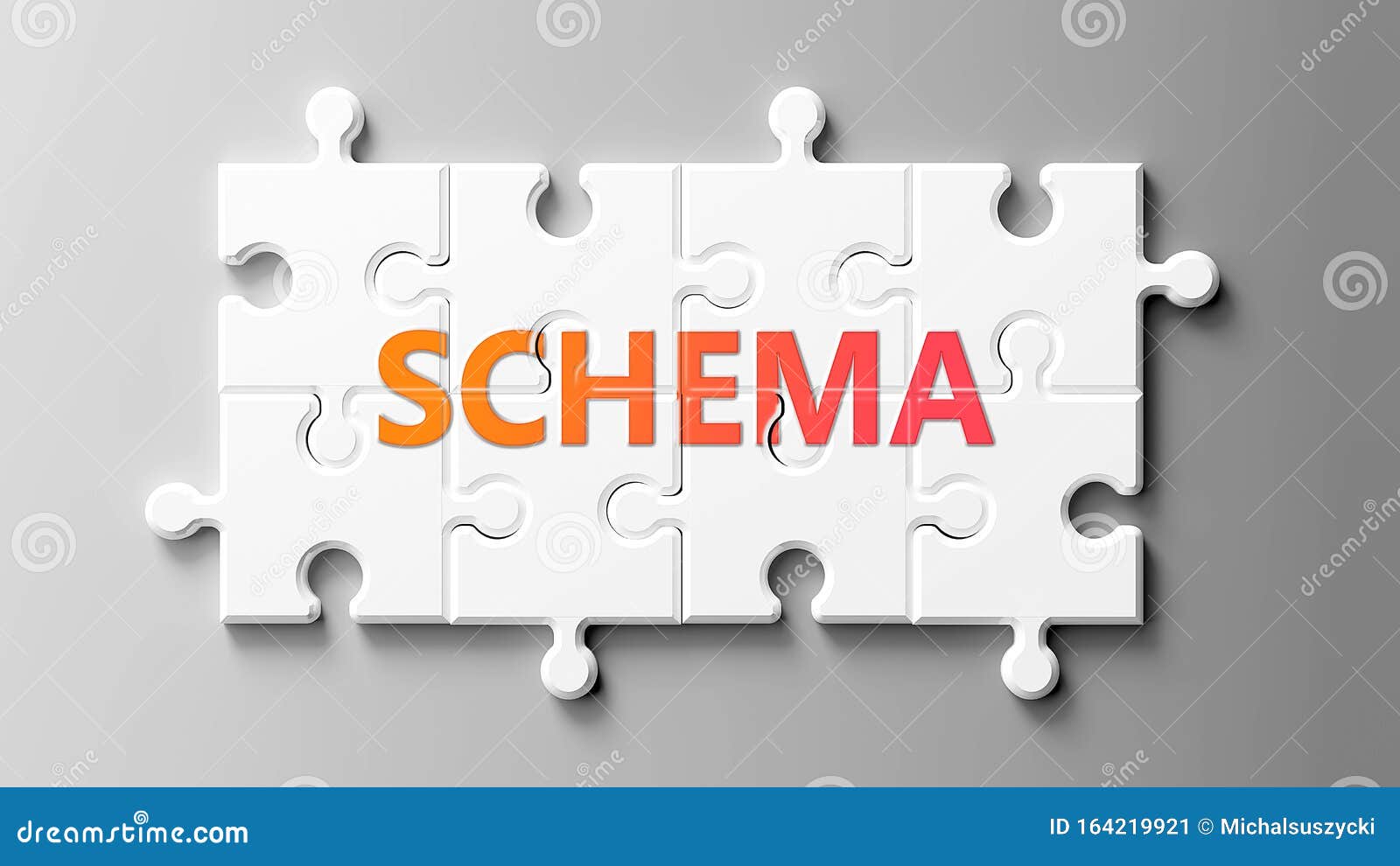 Schema Complex Like a Puzzle - Pictured As Word Schema on a Puzzle ...
