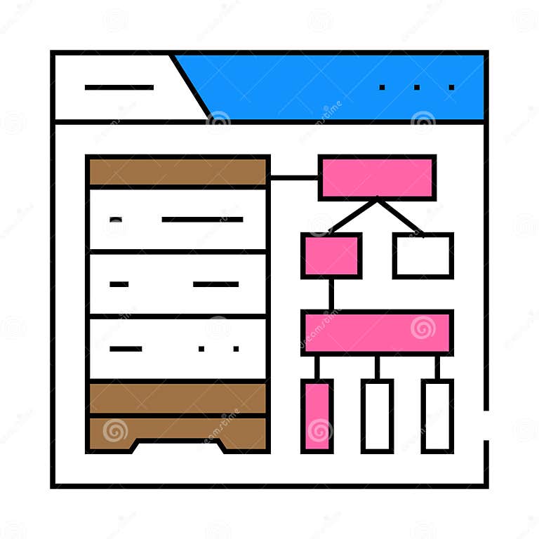 Schema Development Database Icon Color Illustration Stock Illustration ...