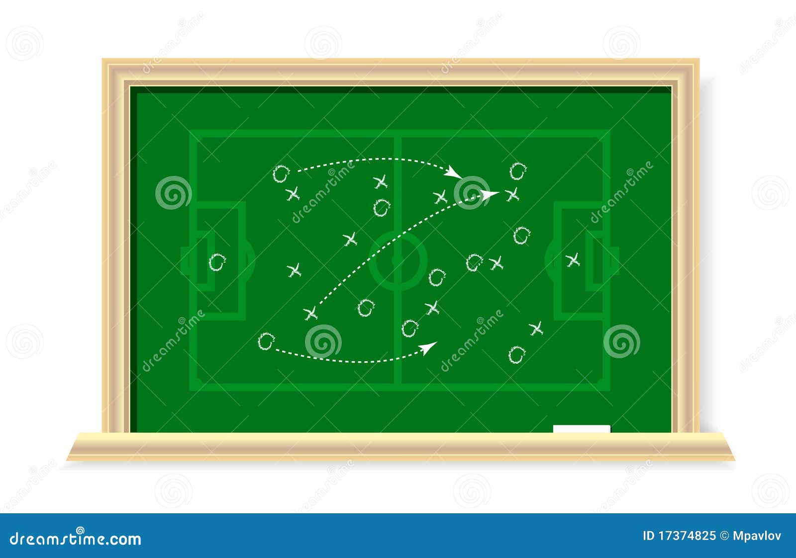 Schema Di Gioco Del Calcio, Vettore Illustrazione di Stock ...