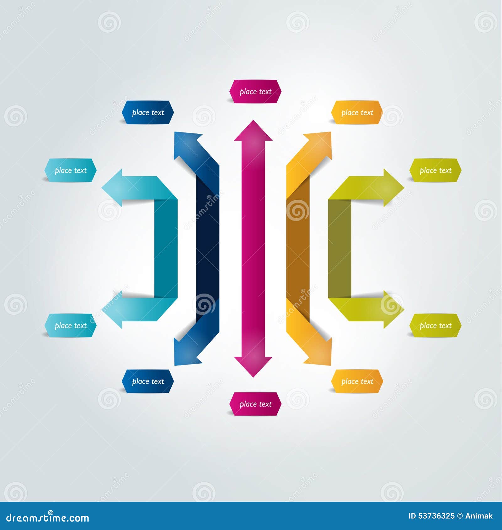 Schema Di Infographics Della Freccia Illustrazione Vettoriale ...