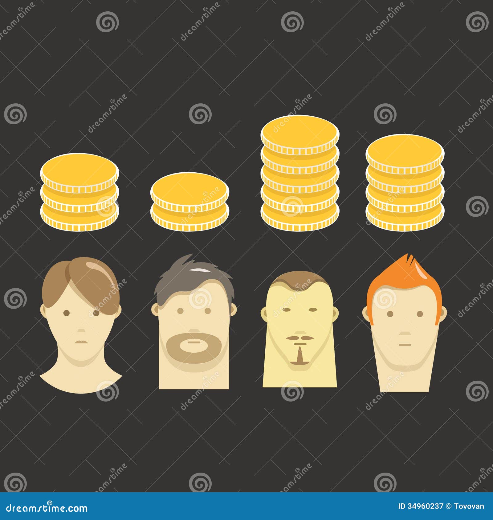 Schema di stipendio illustrazione vettoriale. Illustrazione di tabella ...