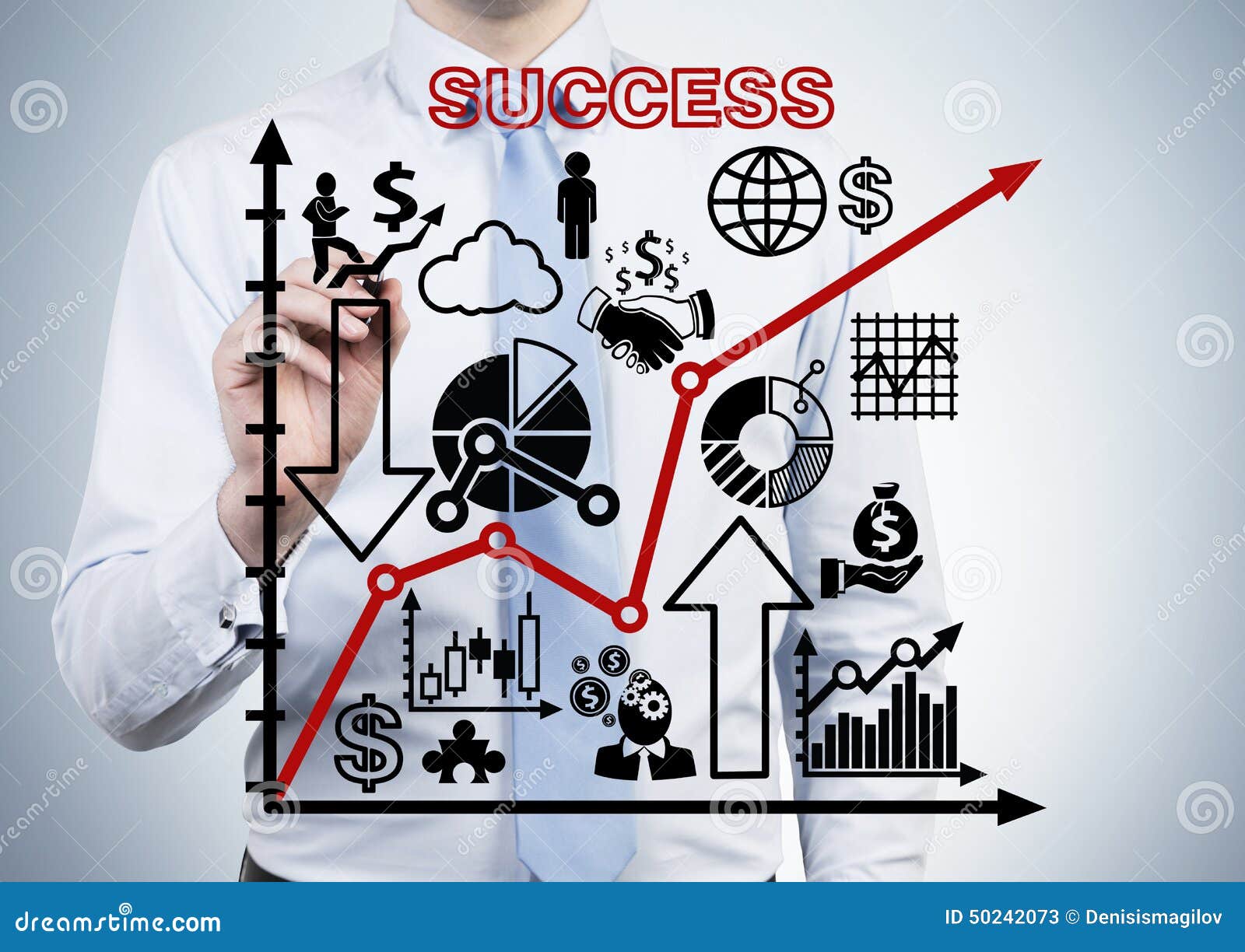 Schema di successo immagine stock. Immagine di commercio - 50242073