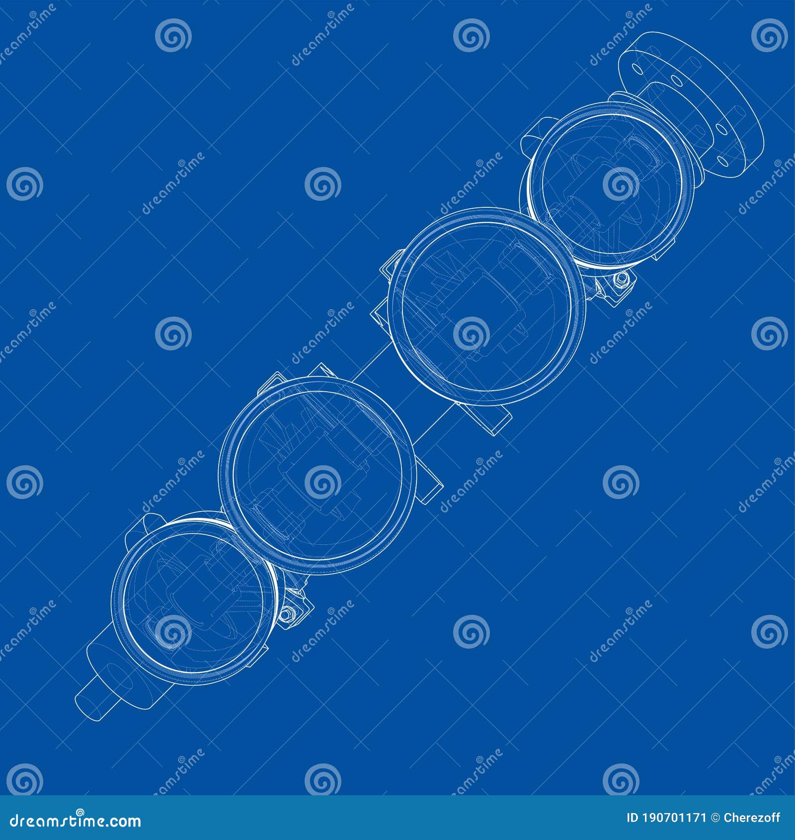 Schema Pistoni Motore Illustrazione 3d Illustrazione di Stock ...