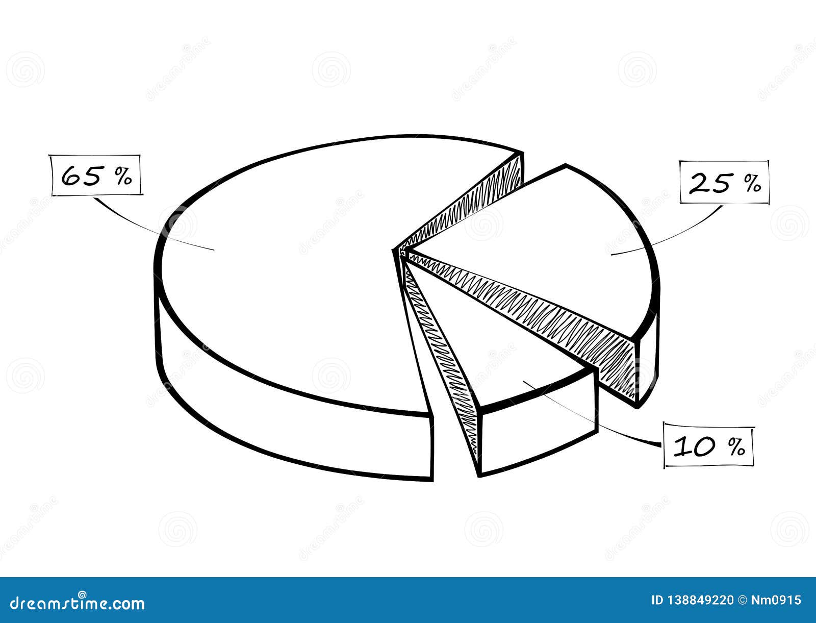 Schematic Circle Pie Chart Diagram Stock Vector - Illustration of ...