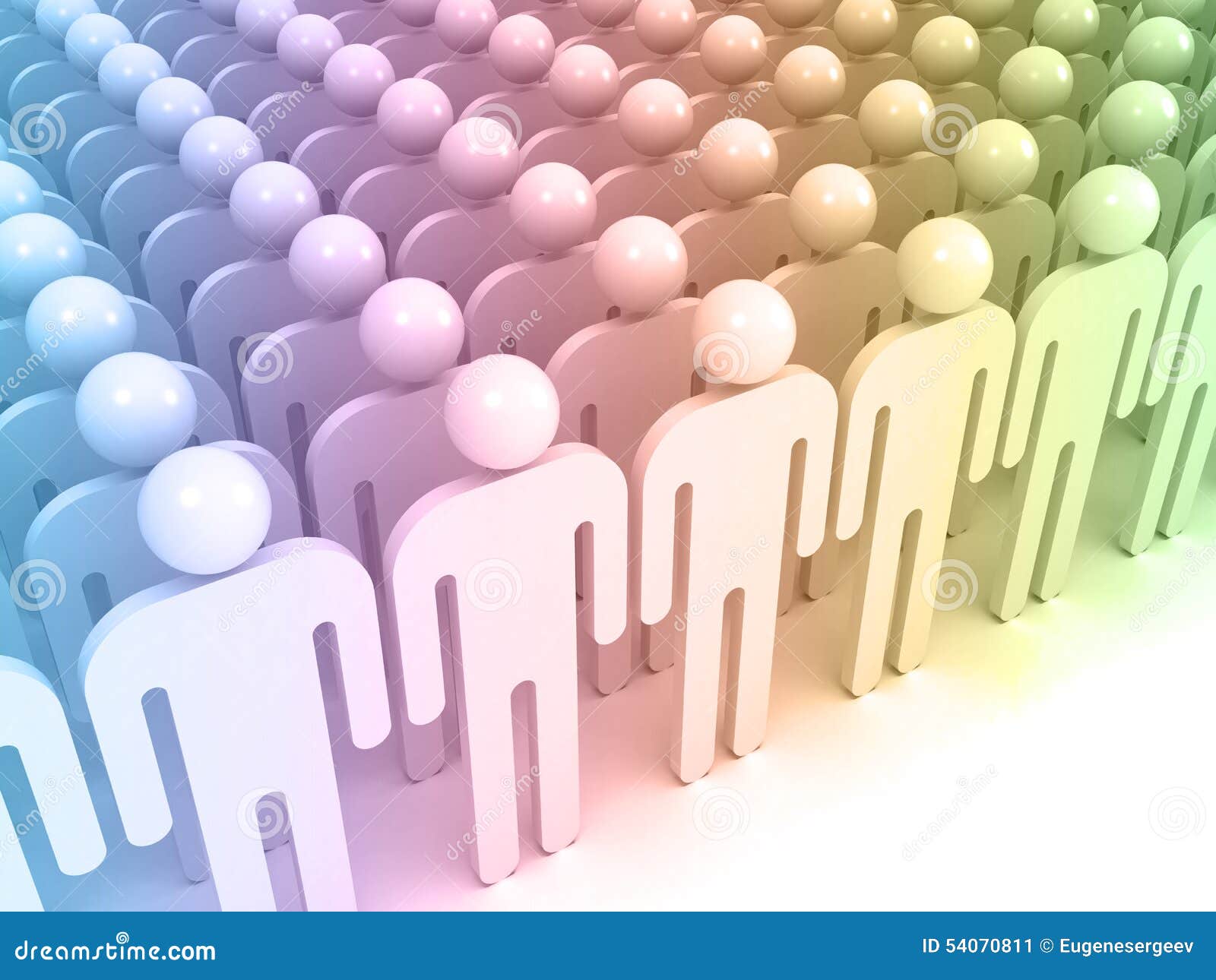 Schematic Colorful Abstract People Standing Stock Illustration ...