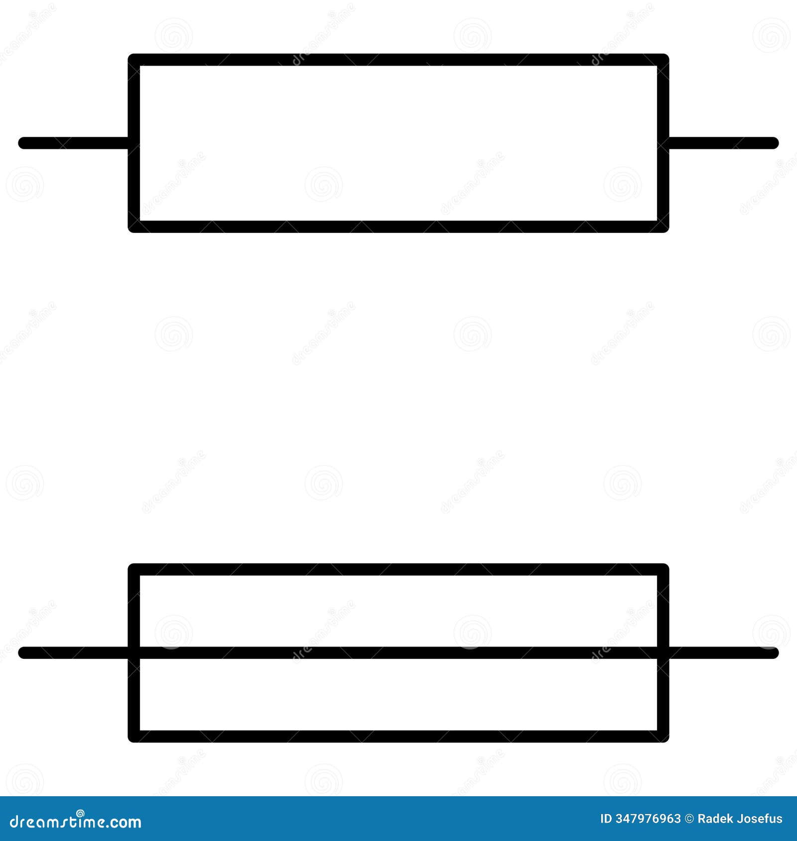 Schematic Designation of Resistor and Fuse Stock Illustration ...