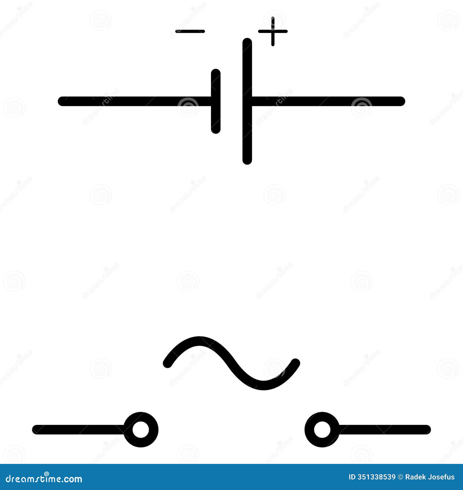 Schematic Designation Used - DC and AC Voltage Source Stock ...