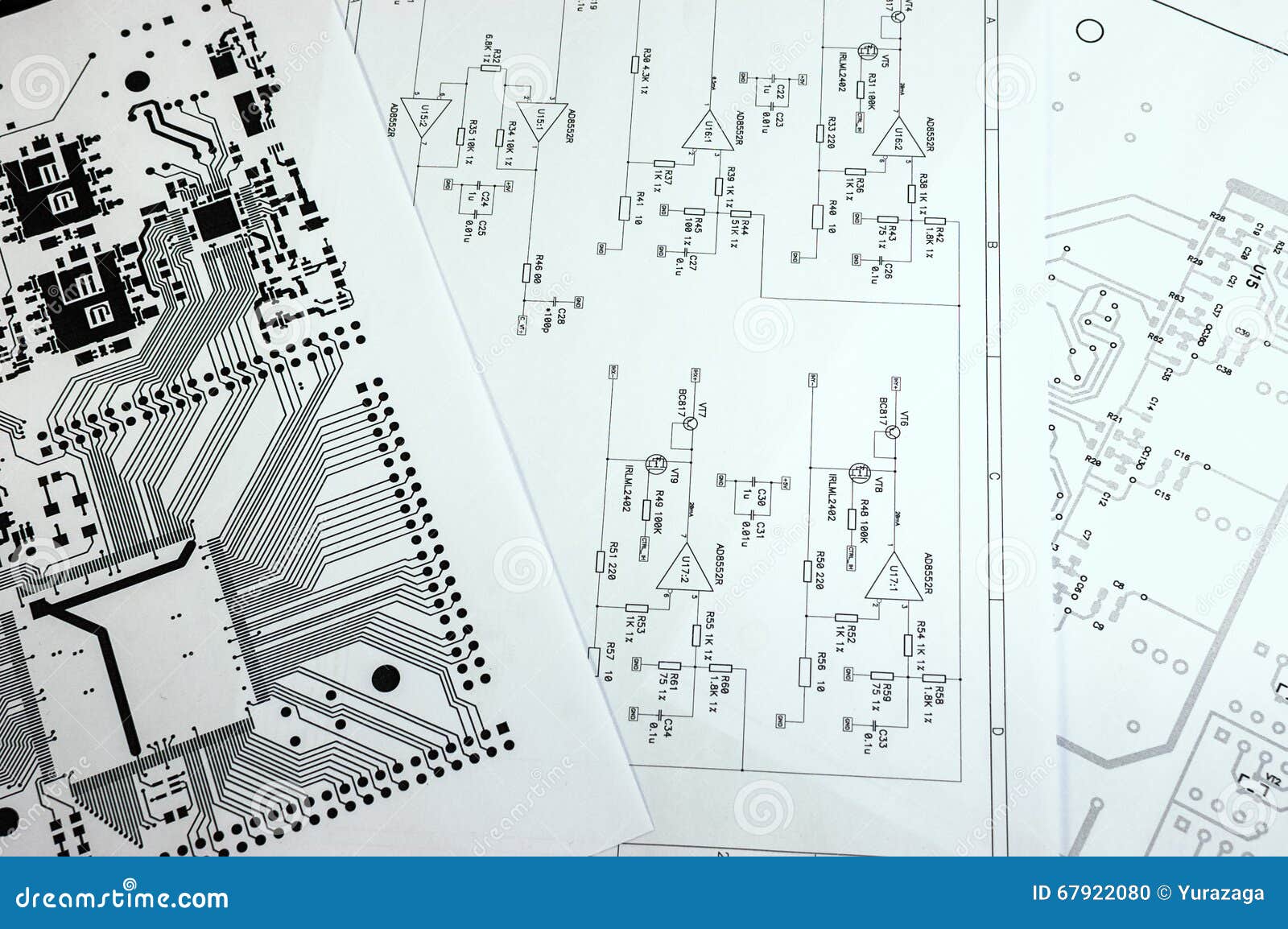 Schematic Diagram Closeup Photo Stock Photo - Image of industrial ...