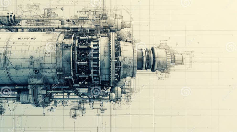 Schematic Diagrams of Intricate Machines, Revealing the Inner Workings ...