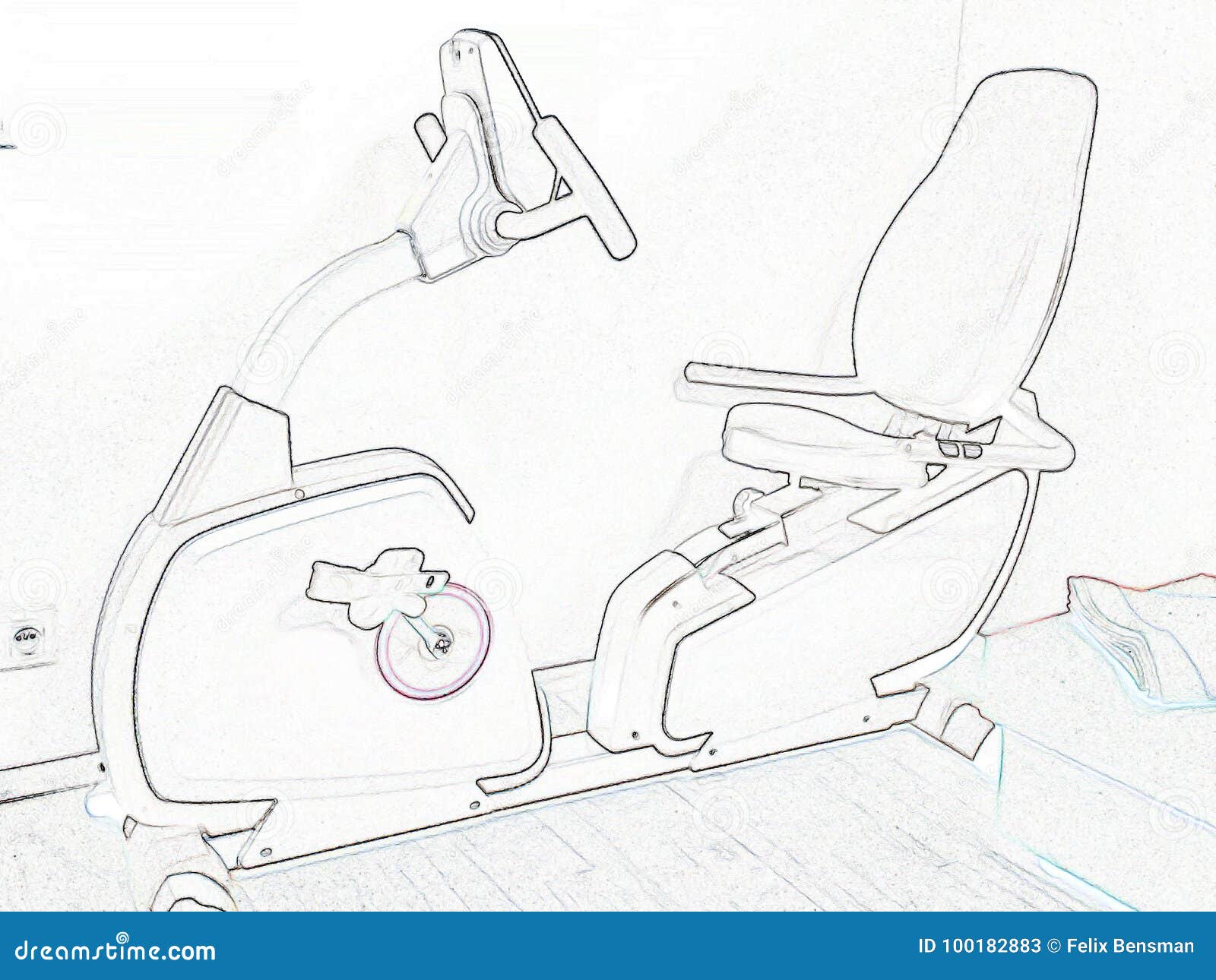 Schematic drawing of bike stock illustration. Illustration of active ...