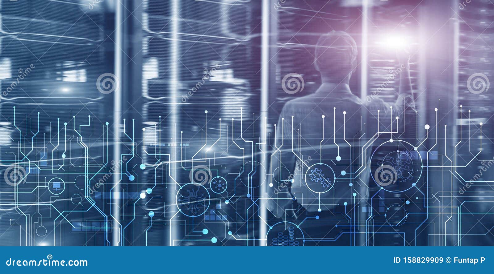 Schematic Electronic Draft Server Room Information Communication ...